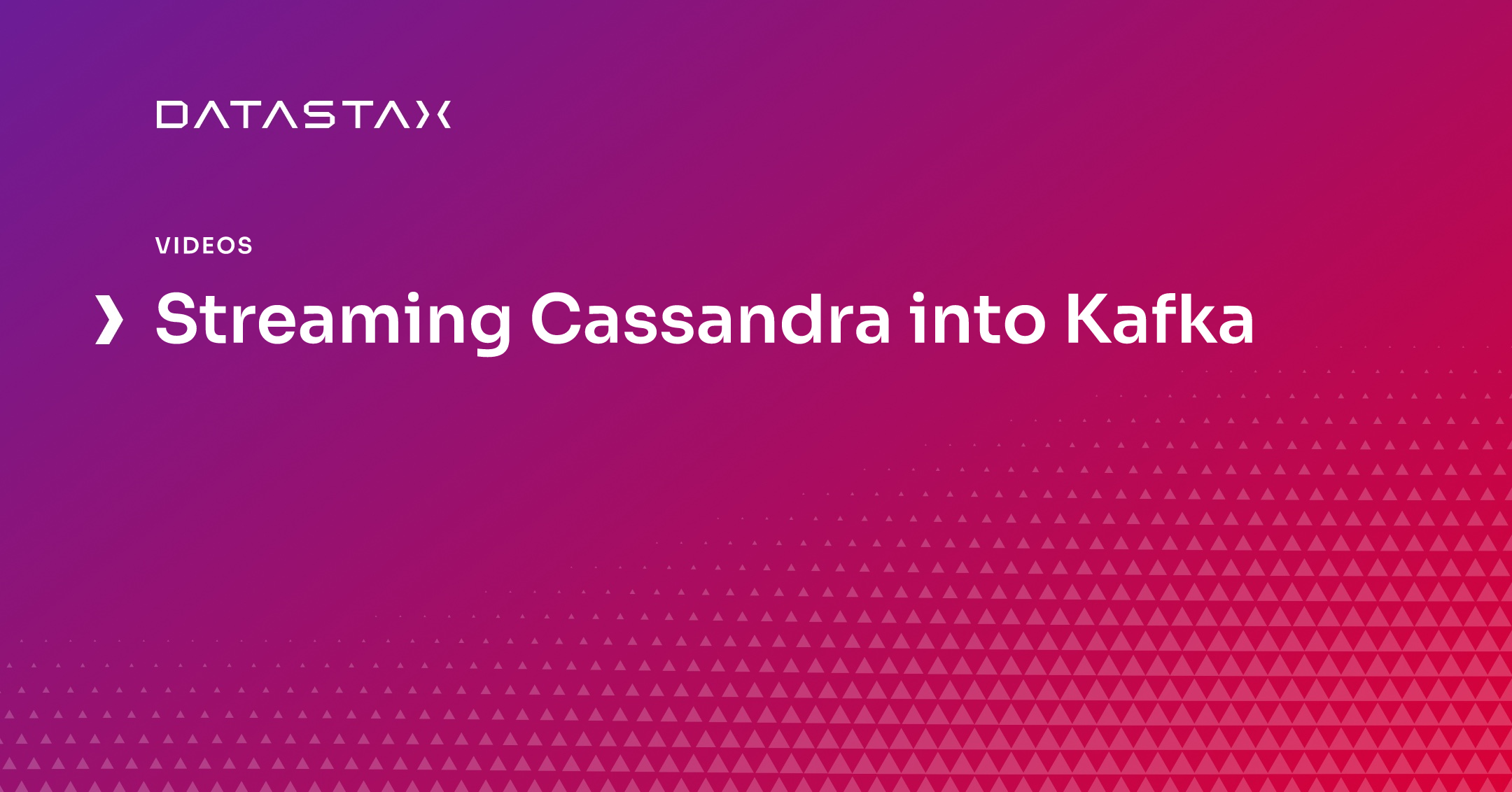 Cassandra Link Streaming From Cassandra With Triggers